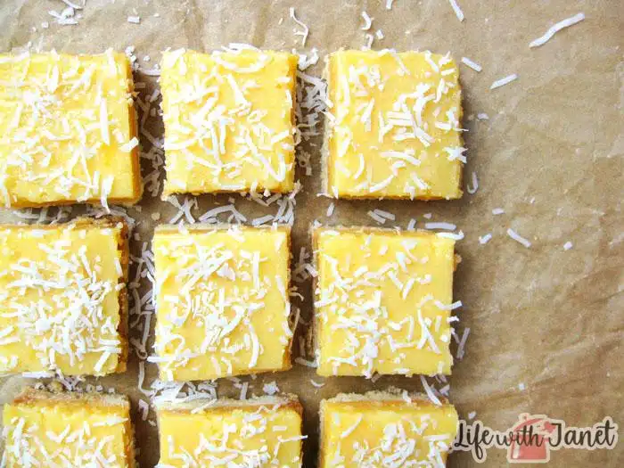 Creamy Coconut Lemon Squares