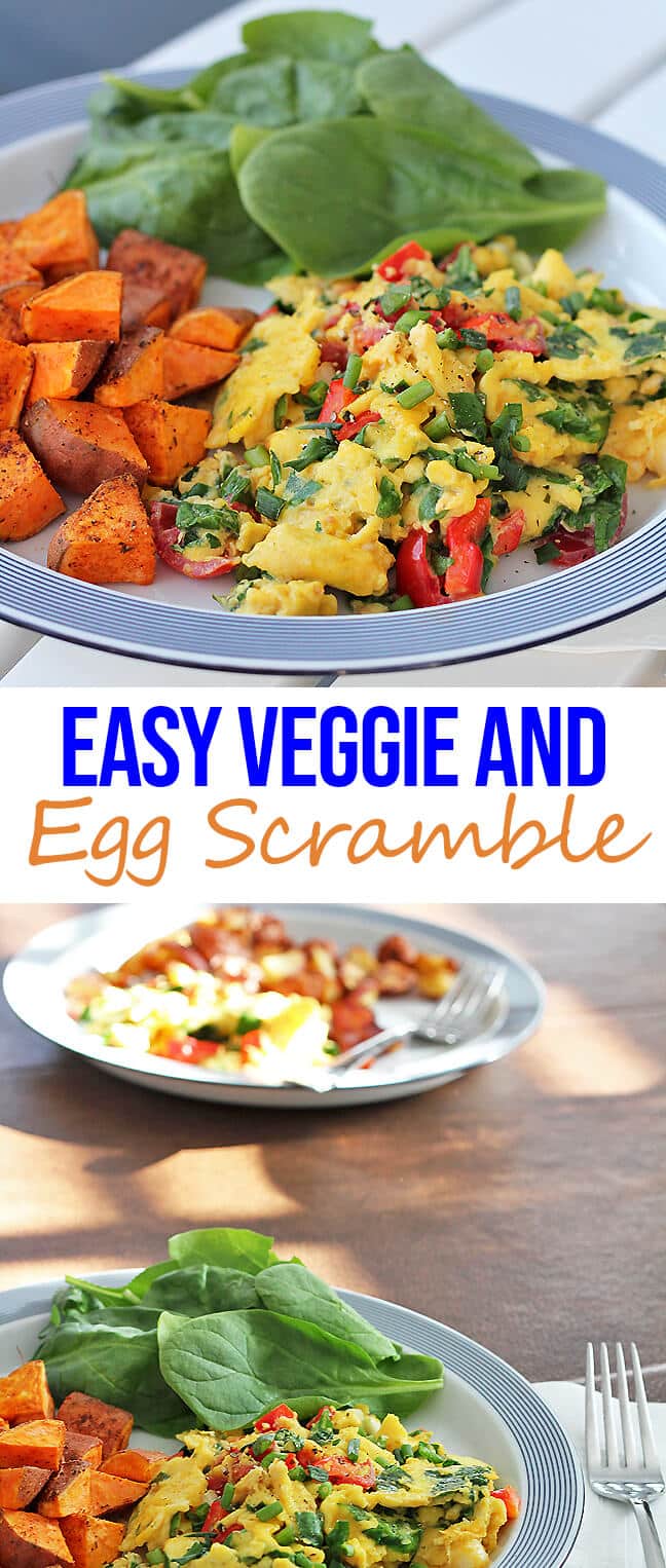 EASY VEGGIE AND EGG SCRAMBLE