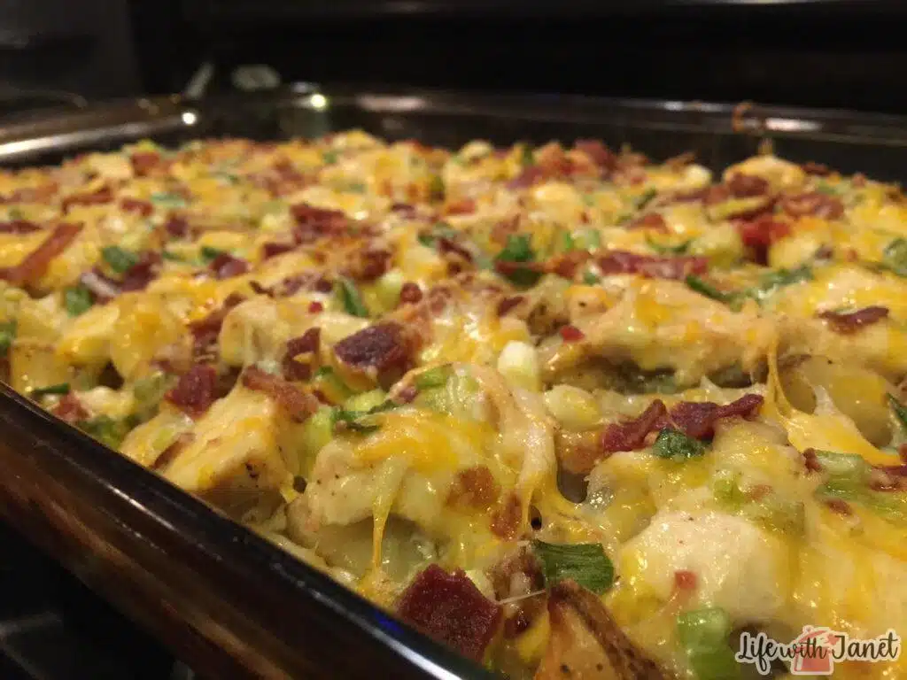 Chicken Bacon Ranch Potato Bake