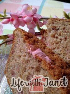 Strawberry Bread with Pink Icing