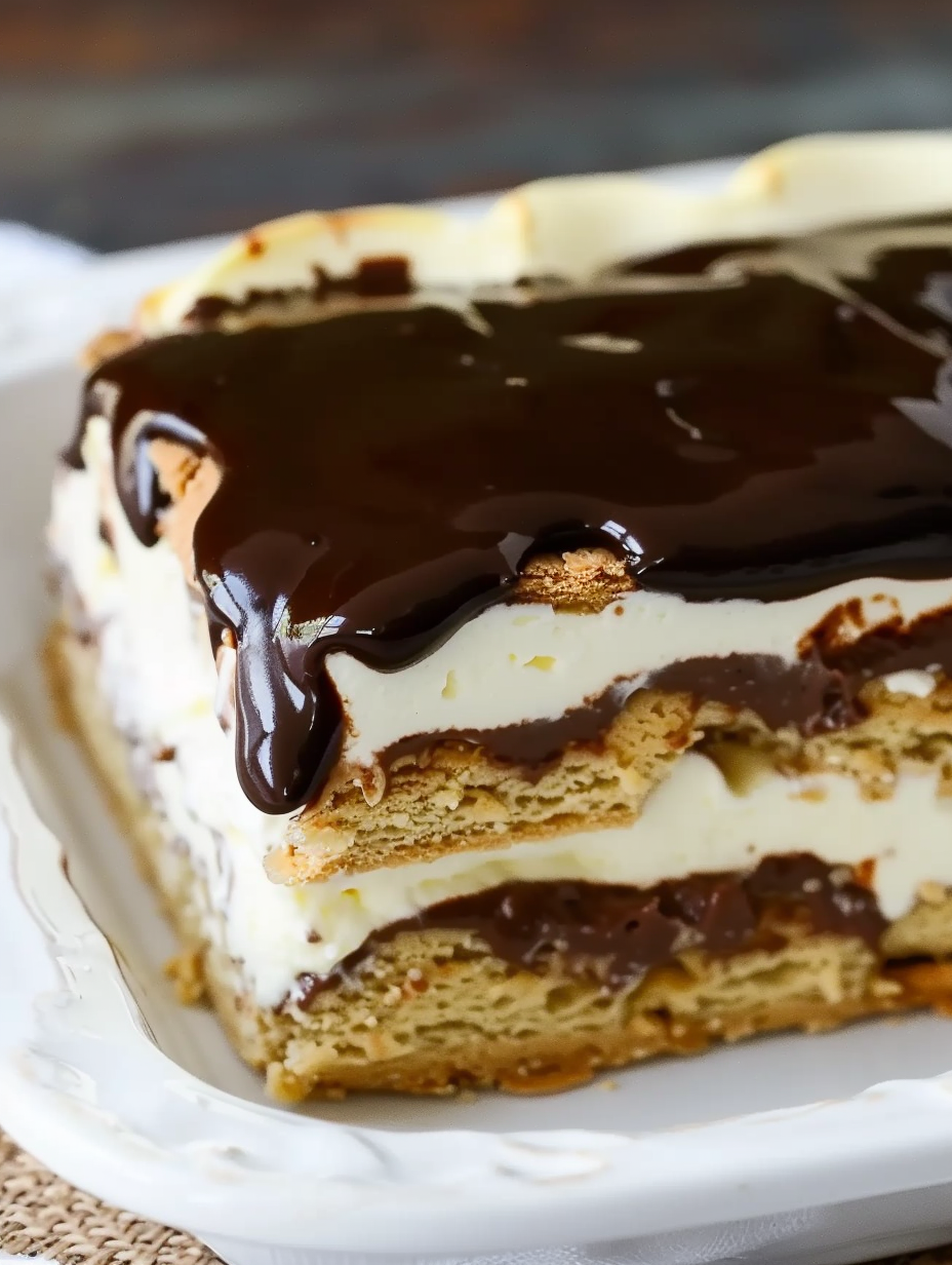 No-Bake Chocolate Eclair Cake