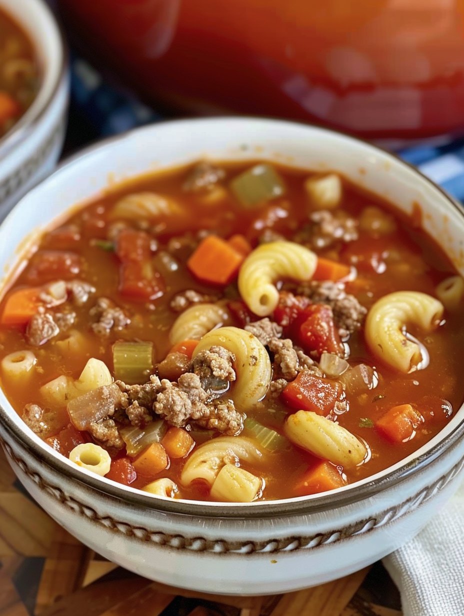 Beef and Macaroni Soup