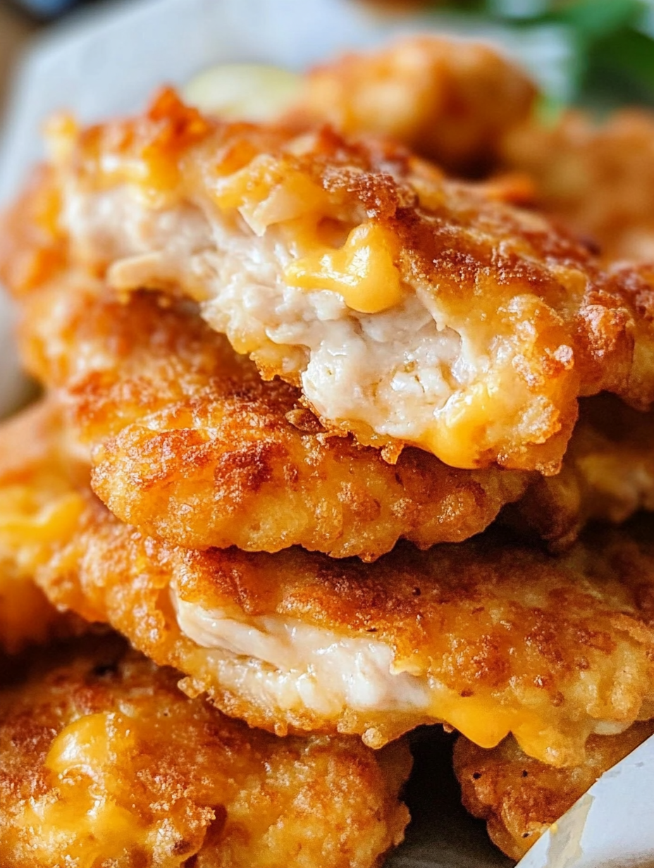 Cheesy Chicken Fritters