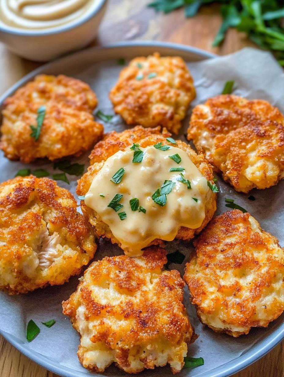 Cheesy Chicken Fritters