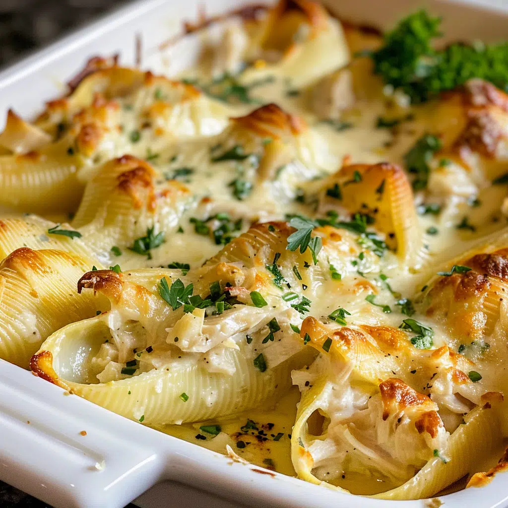 Delicious Chicken Alfredo Stuffed Shells