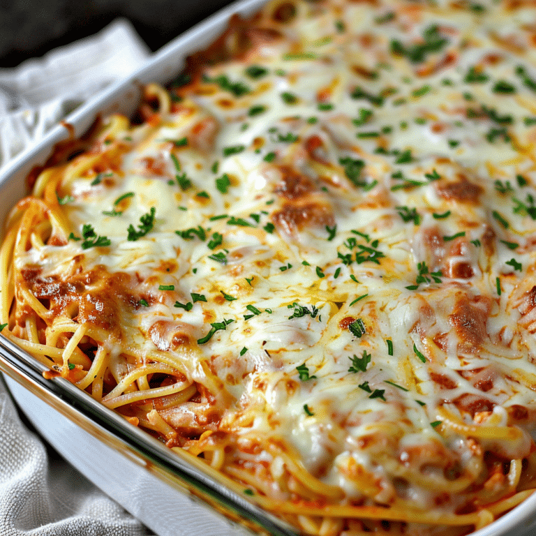 Baked Cream Cheese Spaghetti Casserole