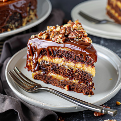 Turtle Caramel Cake