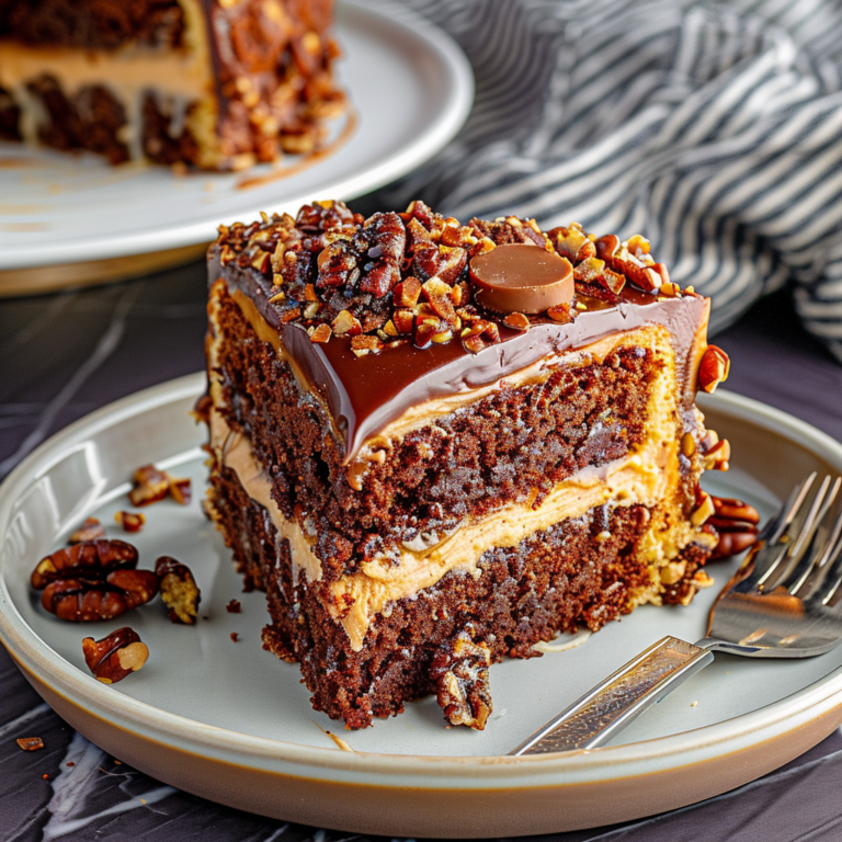 Turtle Caramel Cake