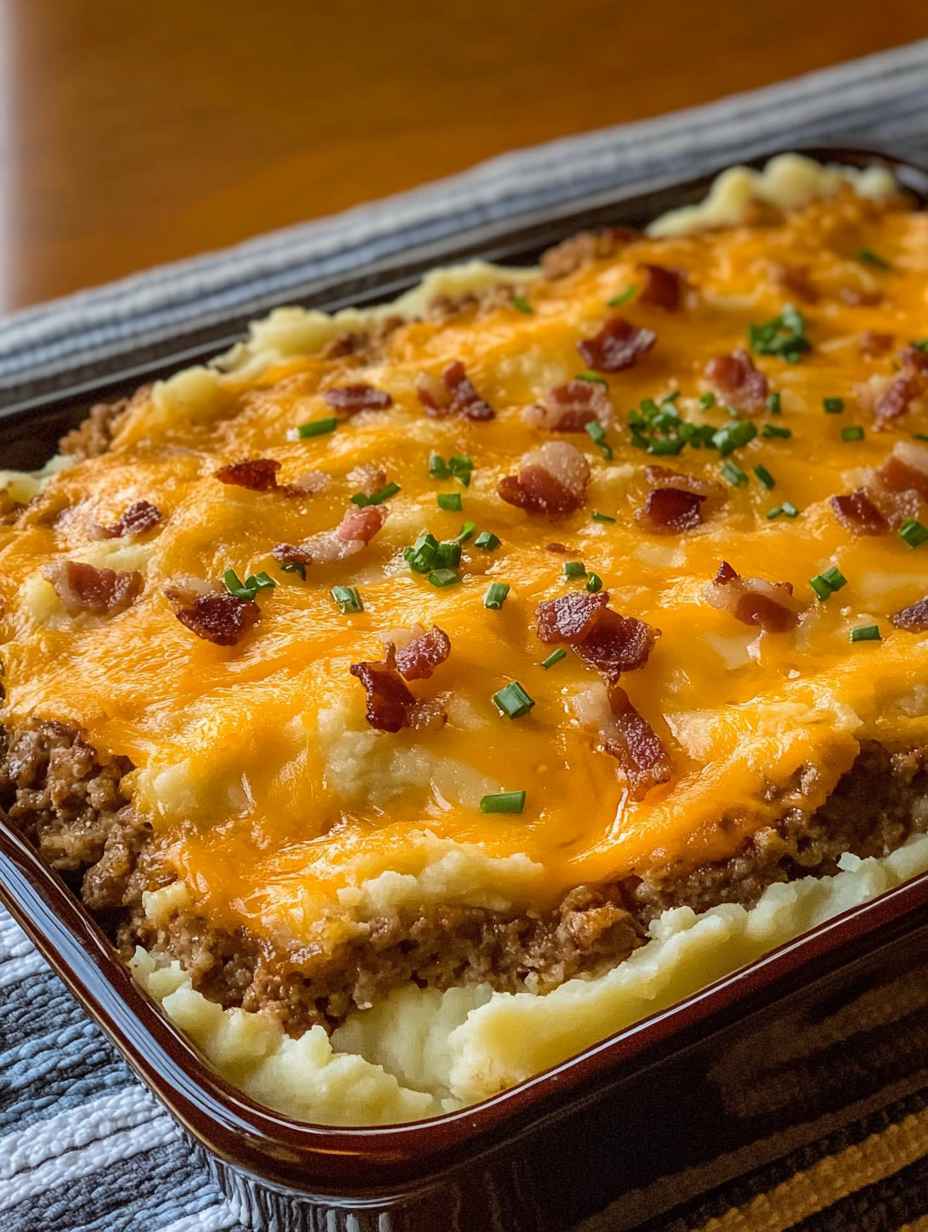 CHEESY LOADED MEATLOAF CASSEROLE