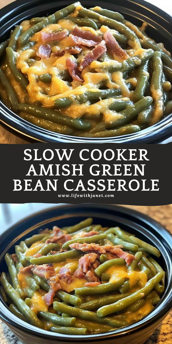 Slow Cooker Amish Green Bean Casserole