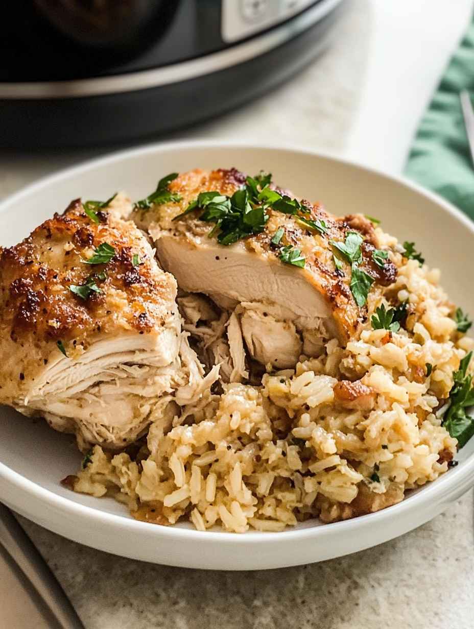 Slow Cooker No Peek Chicken & Rice