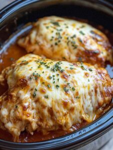 Slow Cooker Cheesy Mozzarella Chicken
