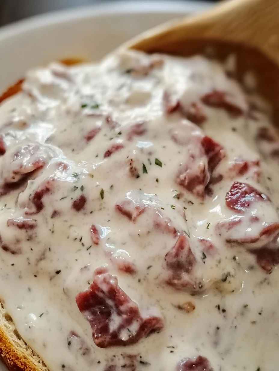 Creamed Chipped Beef on Toast - Skinny Daily Recipes