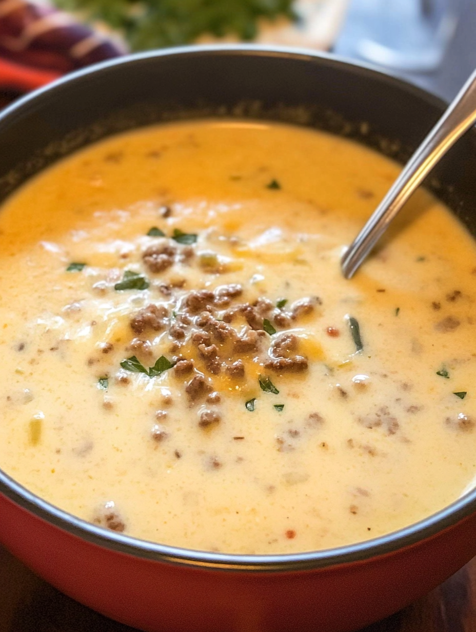Creamy Cheeseburger Soup
