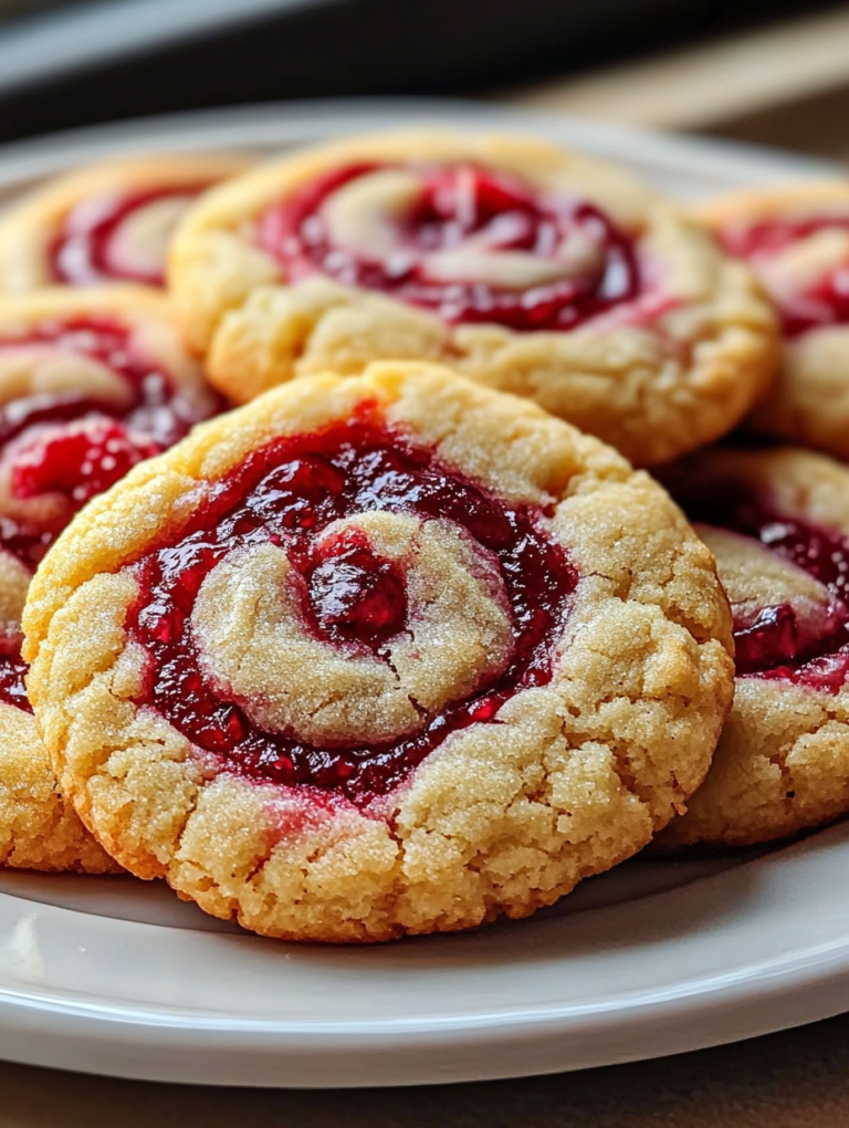 Raspberry Swirl Cookies