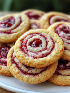 Raspberry Swirl Cookies