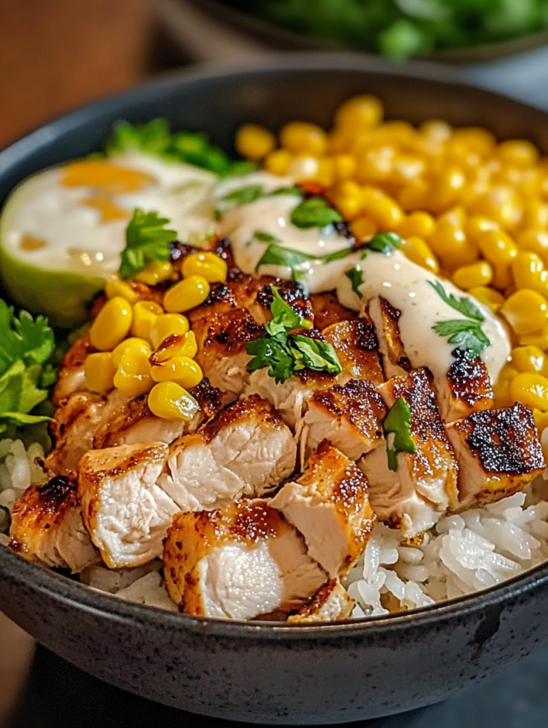 Street Corn Chicken Rice Bowl