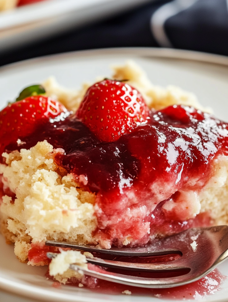 Easy Strawberry Cheesecake Dump Cake