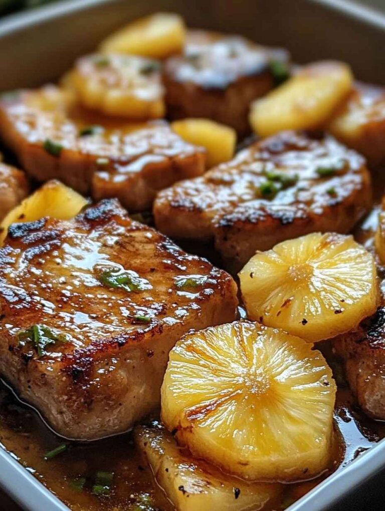 Pineapple Ginger Pork Chops