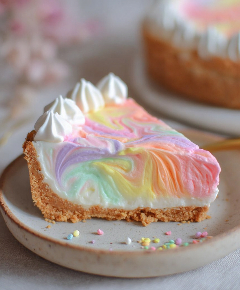 No Bake Easter Swirl Cake
