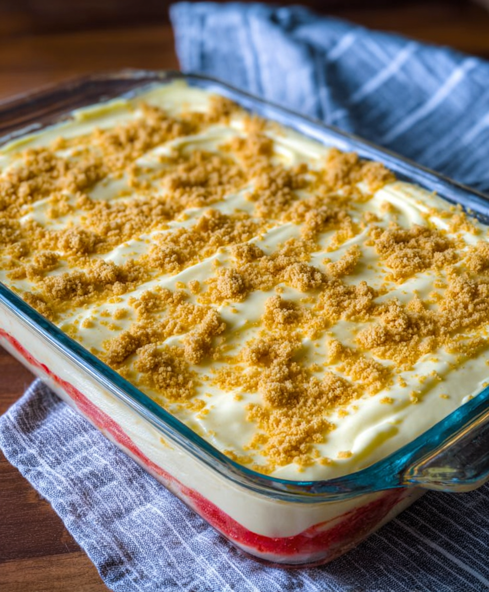 Rhubarb Pudding Bars
