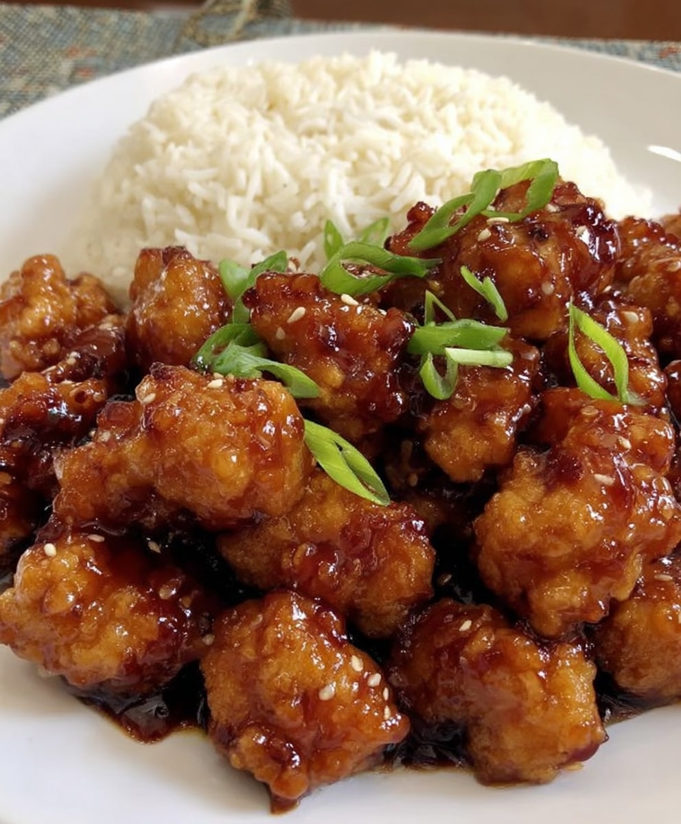 Slow Cooker Spicy Orange General Tso's Chicken
