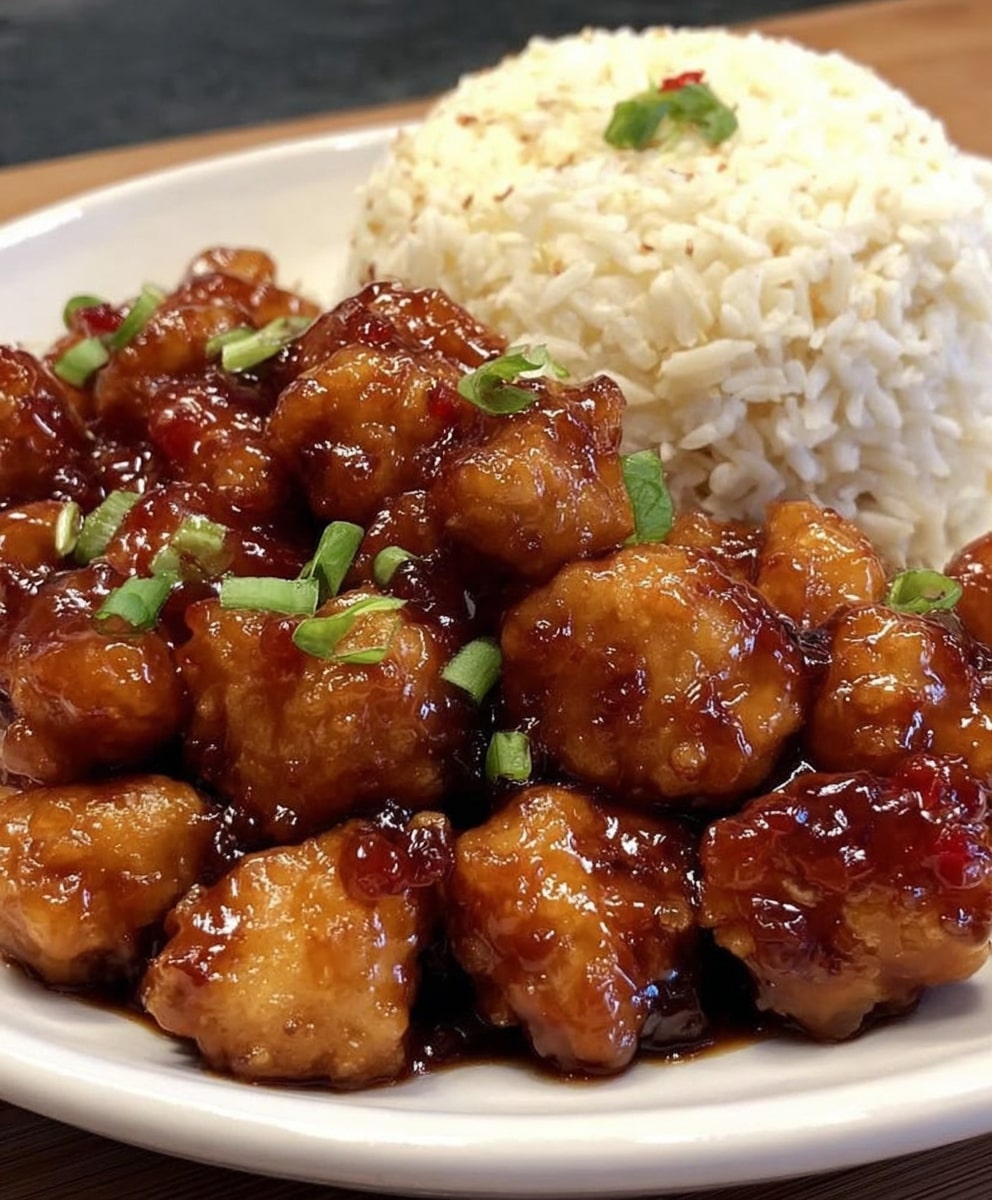 Slow Cooker Spicy Orange General Tso's Chicken
