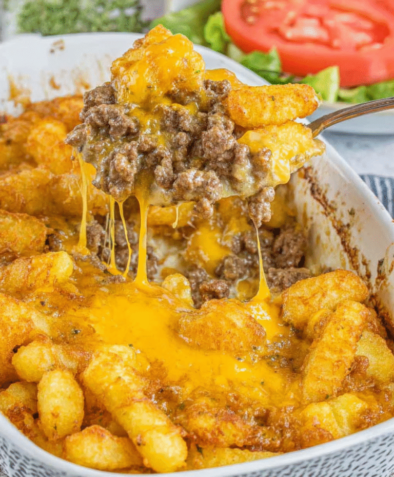 Cheeseburger French Fry Casserole