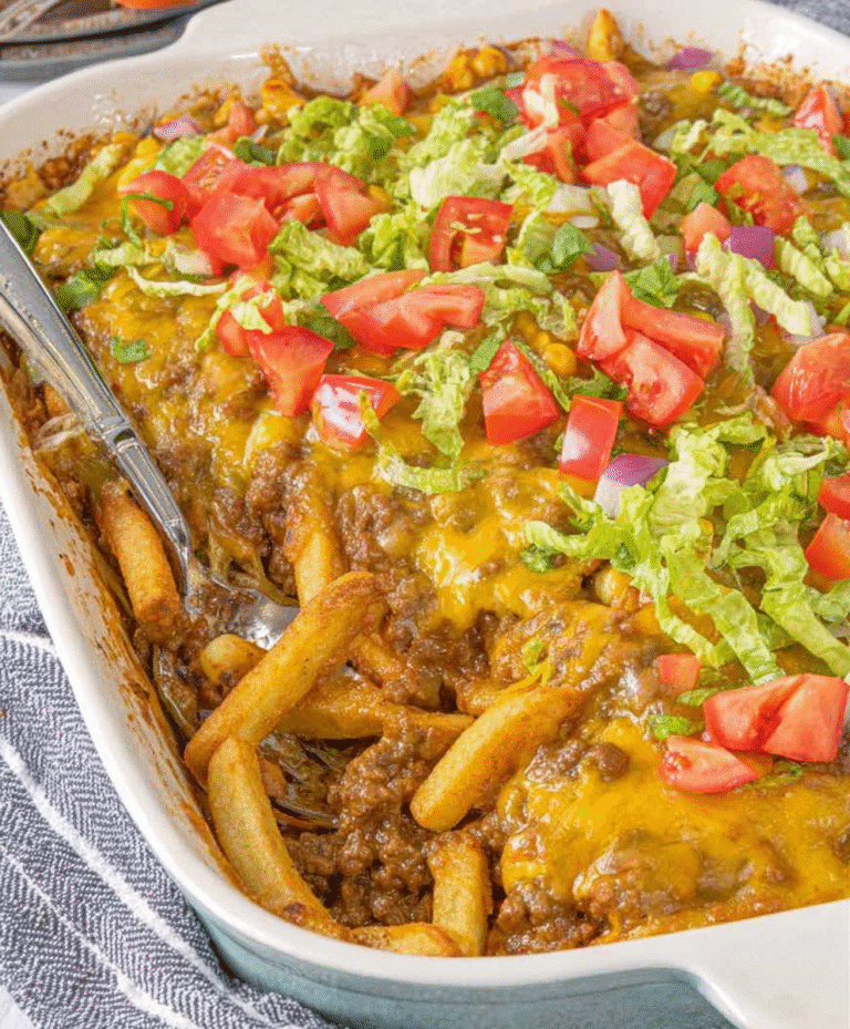 Cheeseburger French Fry Casserole