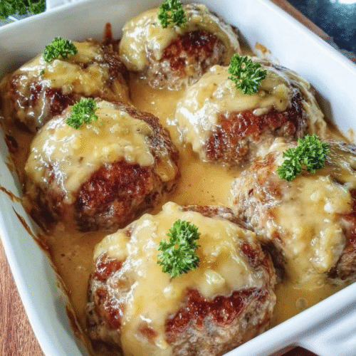 Cheesy Baked Meat Patties