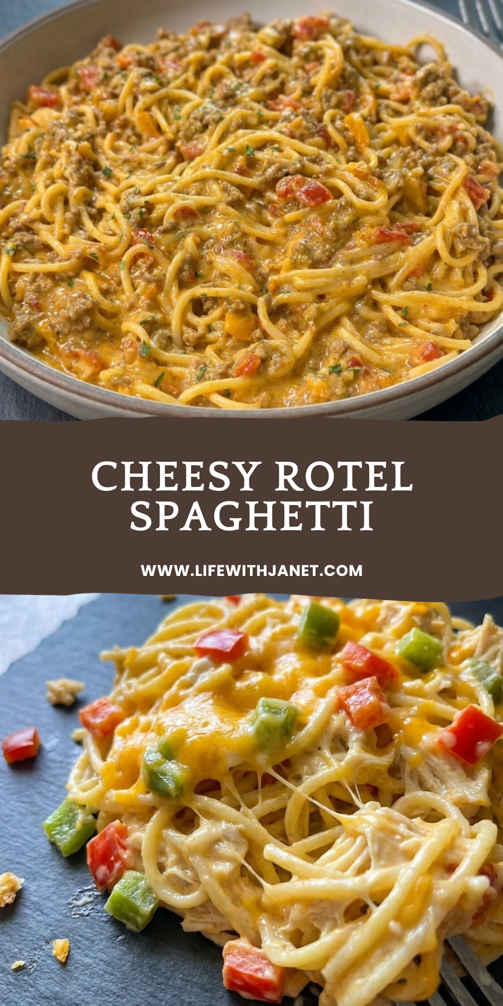 Cheesy Rotel Spaghetti