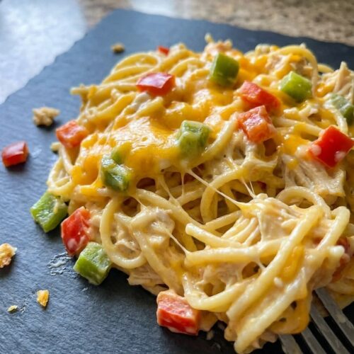 Cheesy Rotel Spaghetti