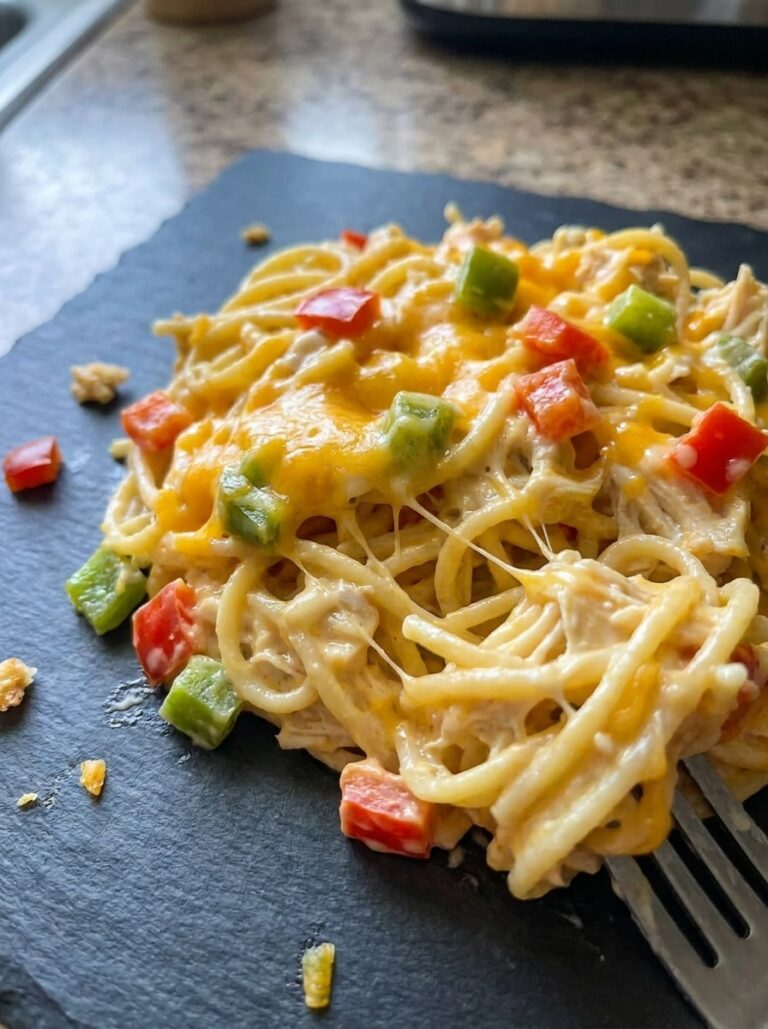 Cheesy Rotel Spaghetti